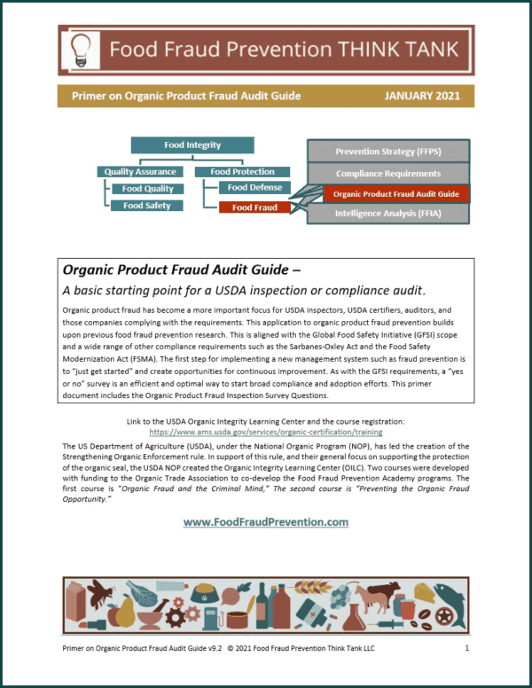Primers - Food Fraud Prevention Think Tank